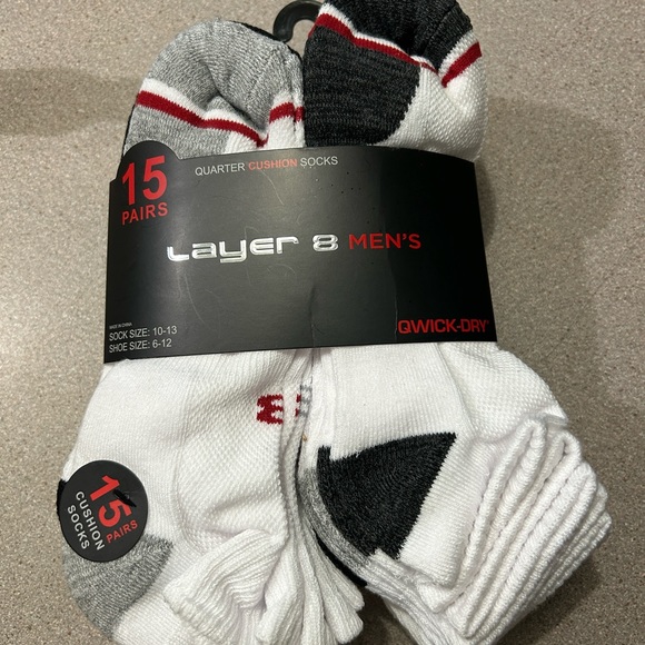 Layer 8 | Underwear & Socks | Nwt Layer 8 Mens Quarter Cushioned Socks ...